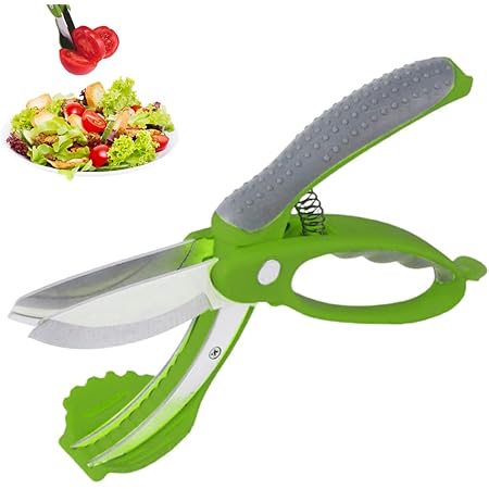 Amazon.com: Upgraded Salad Scissors Tossing and Chopping Salad Chopper ...