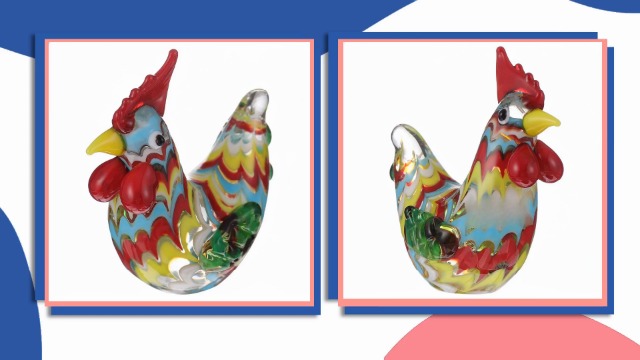 Watch glass rooster decor glass pipes rooster kitchen decor on Amazon Live
