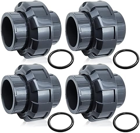 Amazon.com: PVC Union Pipe Fitting, 4Pcs 1inch Slip Union Coupling ...