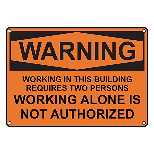 Amazon.com: Weatherproof Plastic OSHA Warning Two Persons Required Sign ...