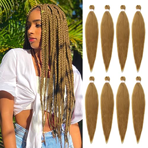 Beyond Beauty 8 Packs Black Pre Stretched Braiding Hair Synthetic Yaki ...
