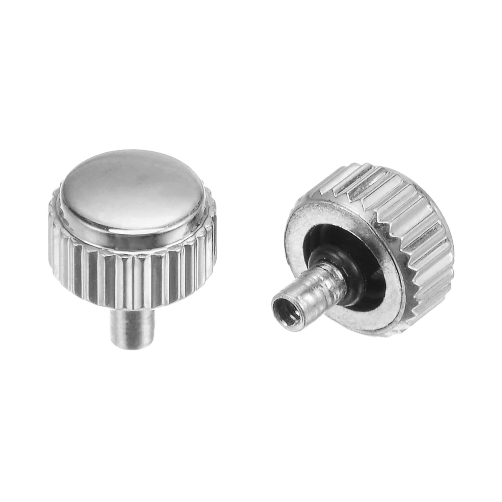 Amazon.com: uxcell 2 Pcs 5x4.5mm Watch Crown Parts, Stainless Steel ...
