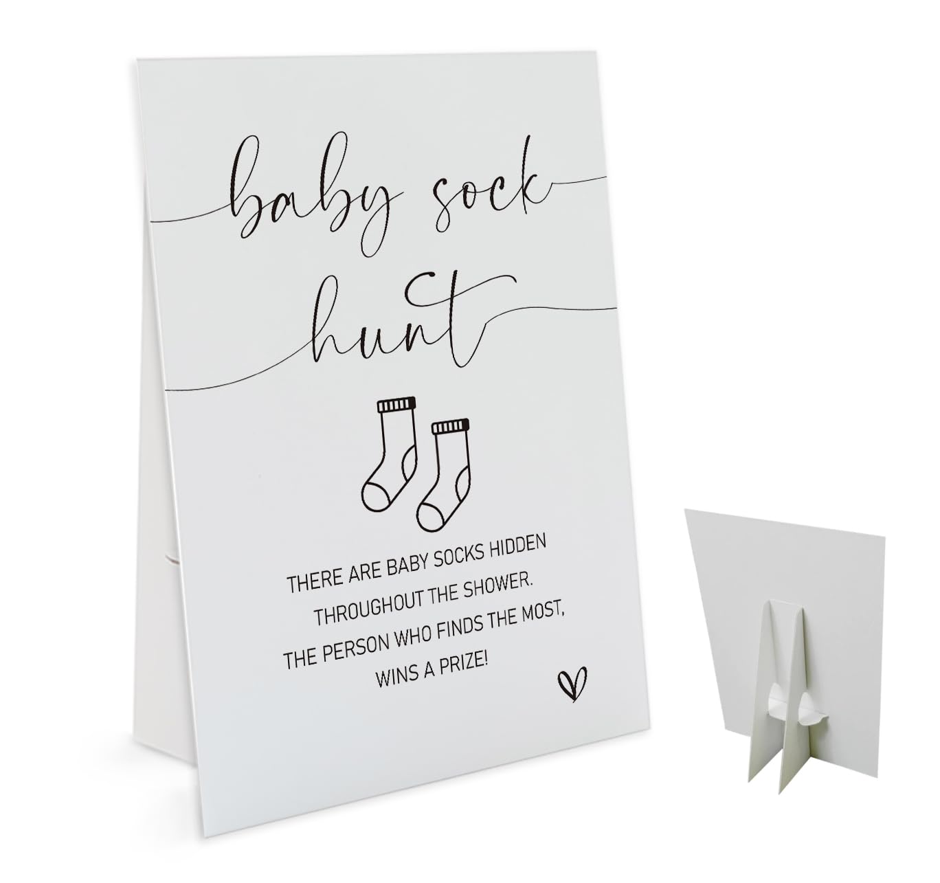 Snapklik.com : Minimalist Baby Sock Hunt Game Sign