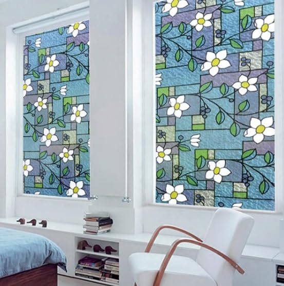 Buy KGDREAMS 3D Window Glass Film Sticker Privacy Frosted Glass Films ...