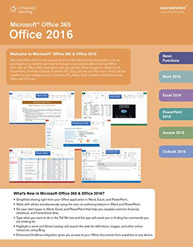 Microsoft Office 365 & Office 2016 CourseNotes : Buy Online at Best ...