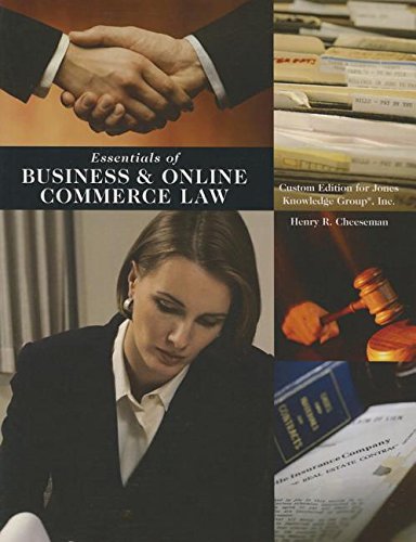 Essentials of Business & Online Commerce Law: Cheeseman, Henry R ...