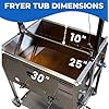 Amazon.com: 12 Gallon Deep Fryer Cart with Basket Lift | Portable 4 ...