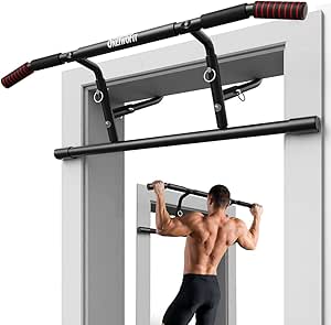 ONETWOFIT Pull up Bar Clamp Doorway No Screws Multi Home Gym Chin up bar Adjustable Portable ...