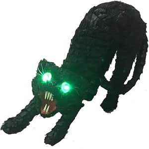 Amazon.com: Fantasy J Halloween Black Animal Decoration with Lighted ...