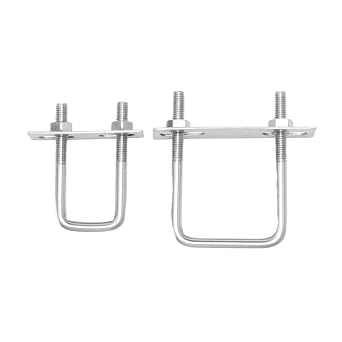 304 Stainless Steel U-Bolt - Heavy Duty Right Angle Screw Clamp for ...