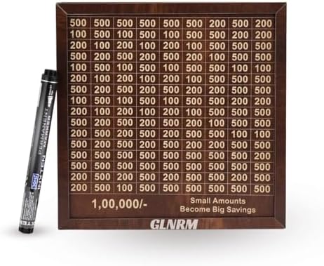 GLNRM Wooden Money Saving Box - Cash Saver Money Box with Counting ...