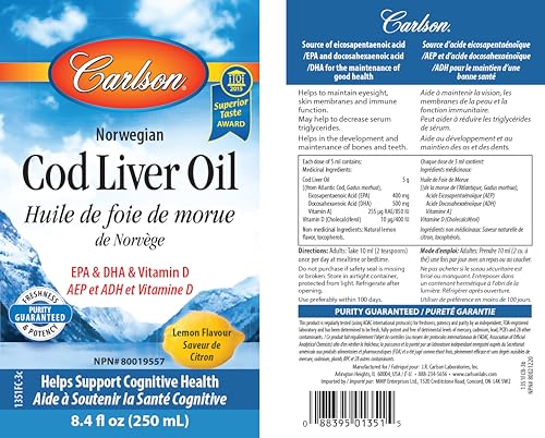 Snapklik.com : Cod Liver Oil, 1100 Mg Omega-3s, Liquid Fish Oil ...