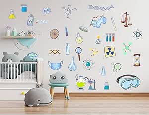 Science Wall Decal Set for Classroom - Explore Art Stickers for School ...