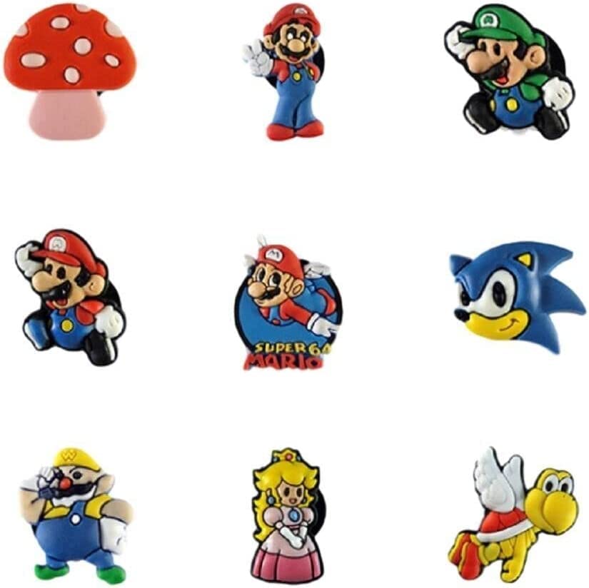 Amazon.com: Mario & Friends Game Characters Set of 9 Fridge Magnets ...