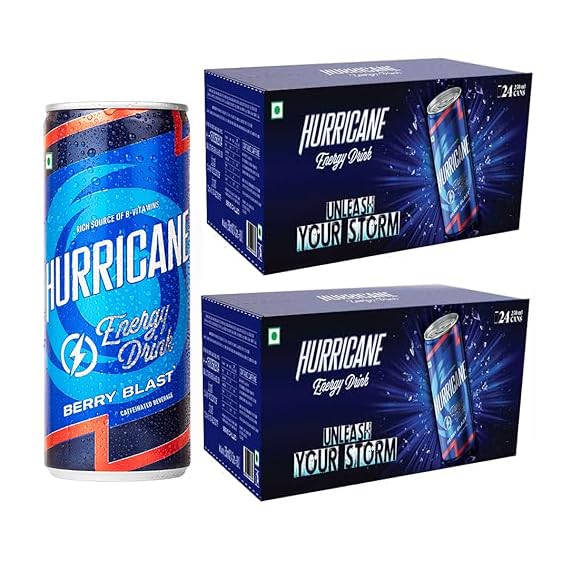 Hurricane Energy Drink (2 Full Box) (48cans x 250Ml) : Amazon.in ...