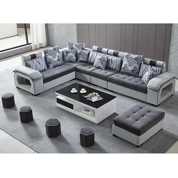 Italian Furniture Aleno Interchangeable U Shape 7 Seater Sectional L ...