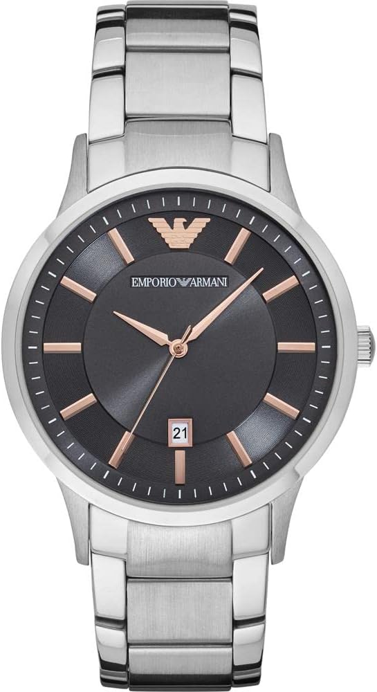 Emporio Armani Watch for Men, Chronograph Movement, 43 mm Silver ...
