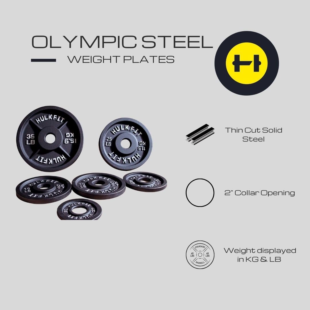 Snapklik.com : HulkFit 2-inch Olympic Steel Plate