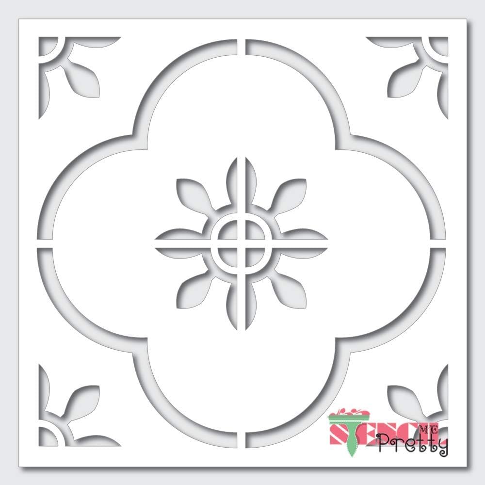 Amazon.com : The Sunburst Sun Tile Stencil Best Vinyl Wall Stencils for ...