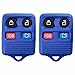 Amazon.com: 2 KeylessOption Blue Replacement 4 Button Keyless Entry ...