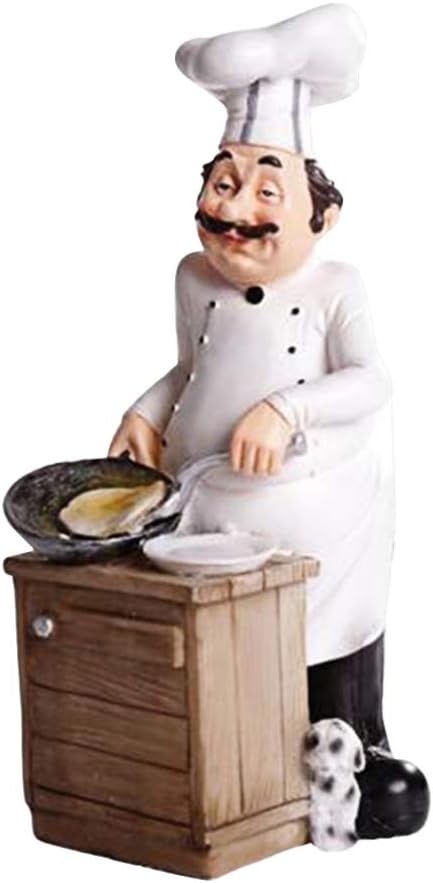 Amazon.com: Christmas Chef Figurines Chef Statue for Kitchen Counter ...
