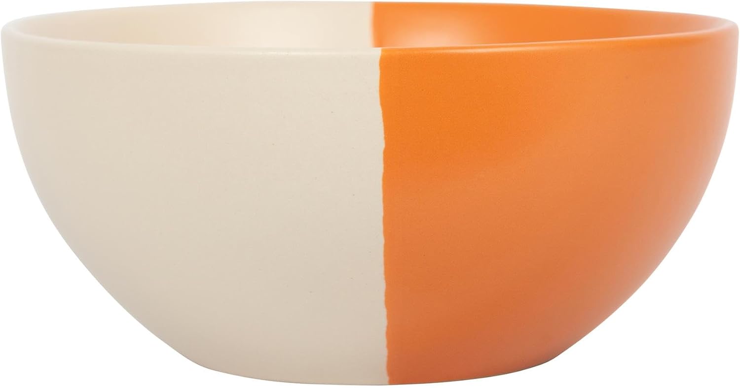 Nicola Spring Stoneware Cereal Bowl - 16.5cm - Burnt Orange - Pack of 1 ...