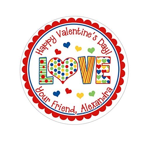 Amazon.com: Personalized Customized Valentine's Day Gift Stickers ...