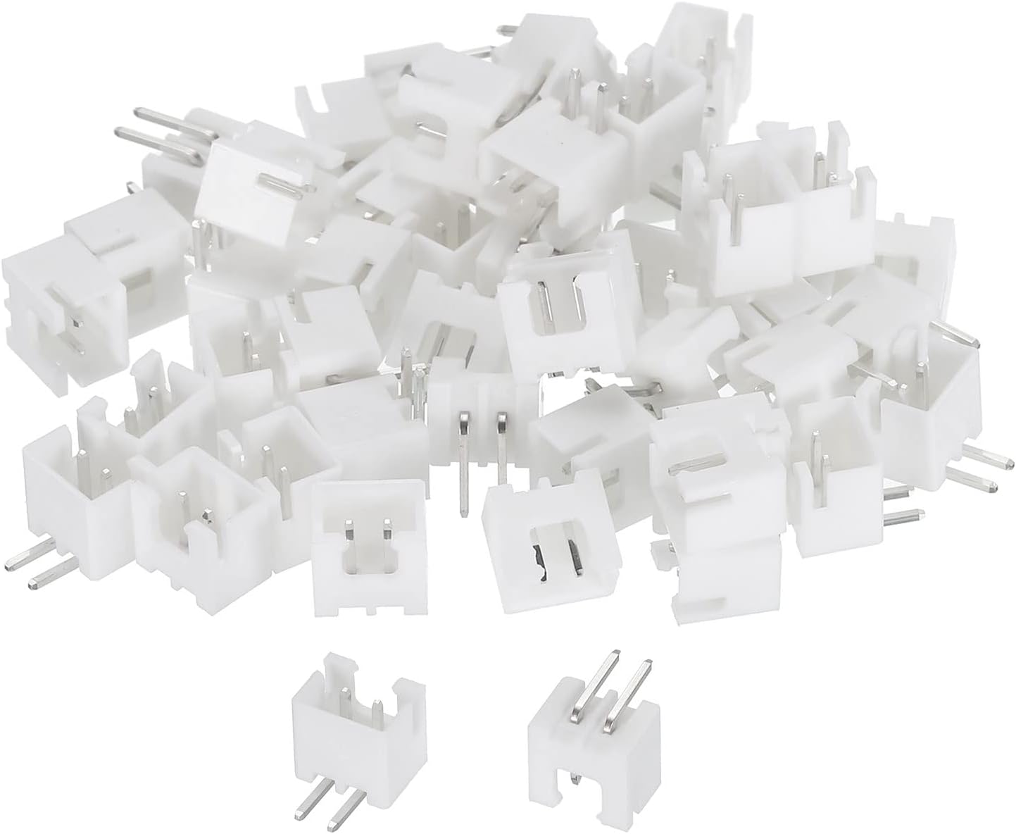 Amazon.com: MECCANIXITY 2.54mm Connector 2 Pin Male Adapter Right Angle ...