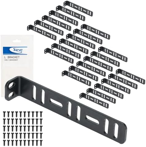 Amazon.com: ICC 6” Metal L-Shaped Cable Management Bracket, Vertical ...