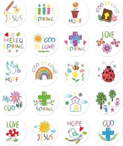 Amazon.com: Haooryx 600pcs Spring Theme Christian Religious Sticker ...