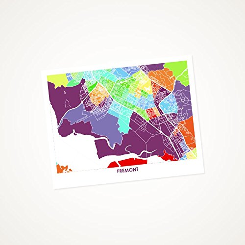Amazon.com: Fremont, CA Map Print. Choose your Colors and Size. Map of ...