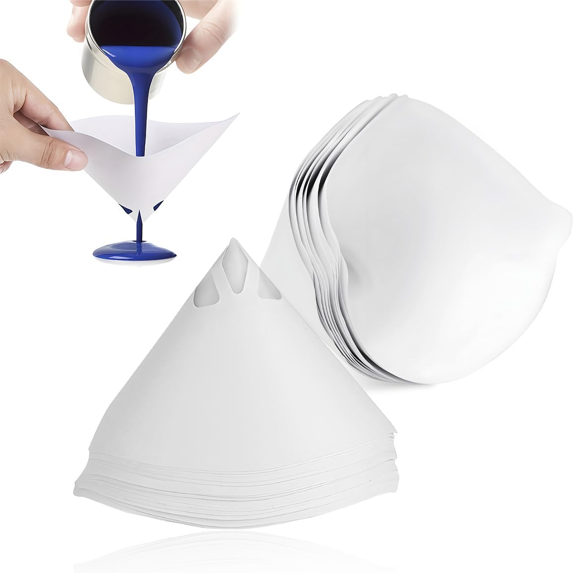 Amazon.com: povtii 100 PCS 100 Micron Cone Paint Strainers, Cone ...