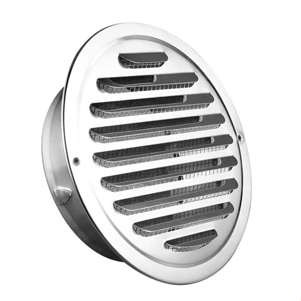 4 Inch Stainless Steel Round Vent Cover, Air Vent Built in Screen Mesh ...