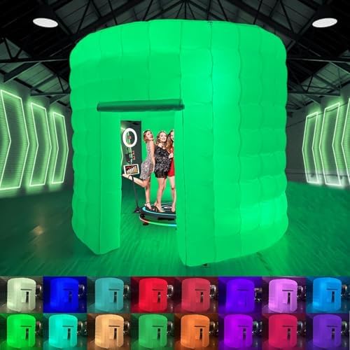 Amazon.com: Round Inflatable 360 Photo Booth Enclosure, Portable 16 ...