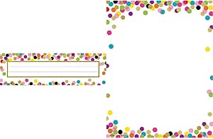 Amazon.com: Confetti Name Plates and Computer Paper Bundle : Everything ...