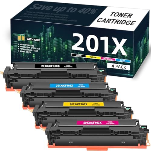 Amazon.com: M277dw 201X Toner Cartridges 4 Pack High Yield Replacement ...