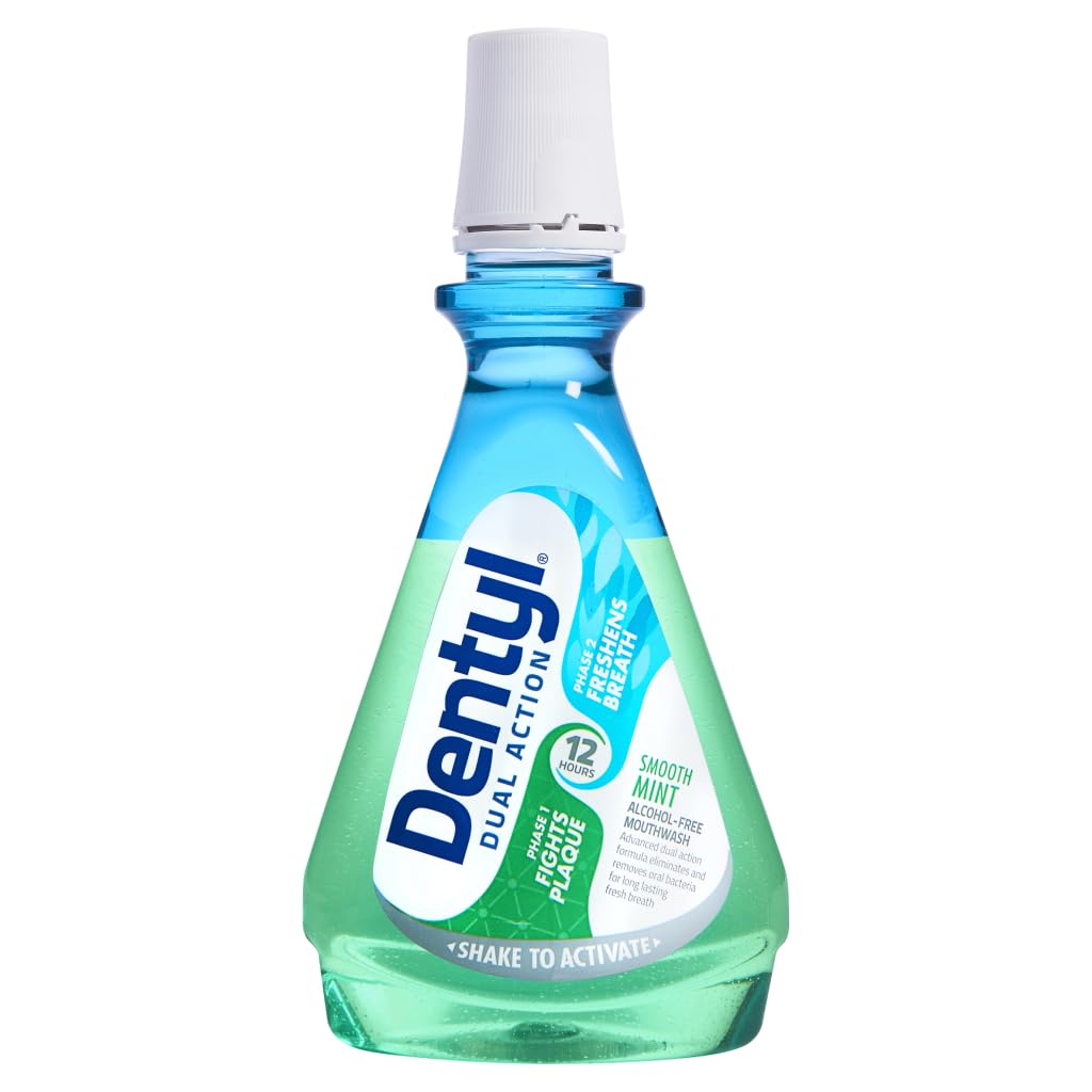 Dentyl Dual Action Smooth Mint Plaque-Reducing CPC Mouthwash, 500ml ...