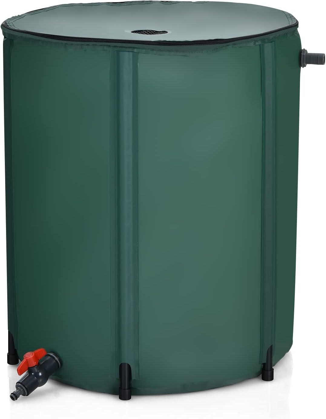 COSTWAY 200L Regentonne mit Überlaufventil, Regenwassertonne faltbar ...