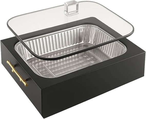 Amazon.com: 4LB Oblong 12x8 Pan Server & Holder Dish, Lucite Smart ...