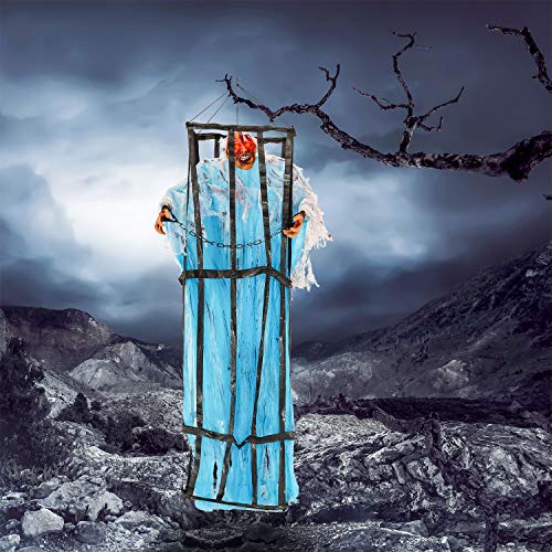 Halloween Haunters Hanging 7 Foot Prison Jail Cell Cage with Zombie ...