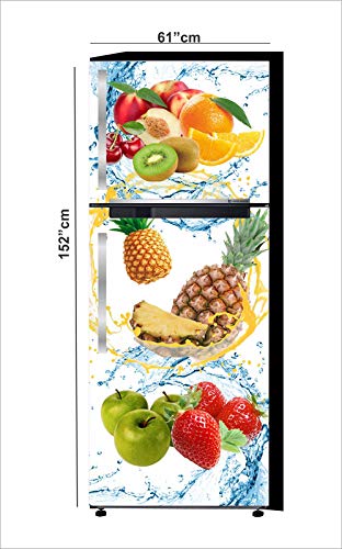 GP DecalsDecorative Refrigerator Door Sticker PVC Vinyl Fridge Wrap ...