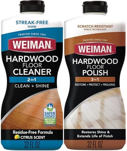 Amazon.com: Weiman Hardwood Floor Cleaner and Polish Restorer Combo - 2 ...
