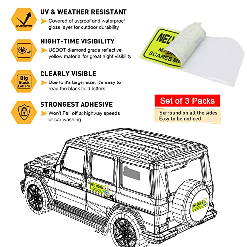 Snapklik.com : MOCHENT Reflective New Driver Stickers For Car - New ...