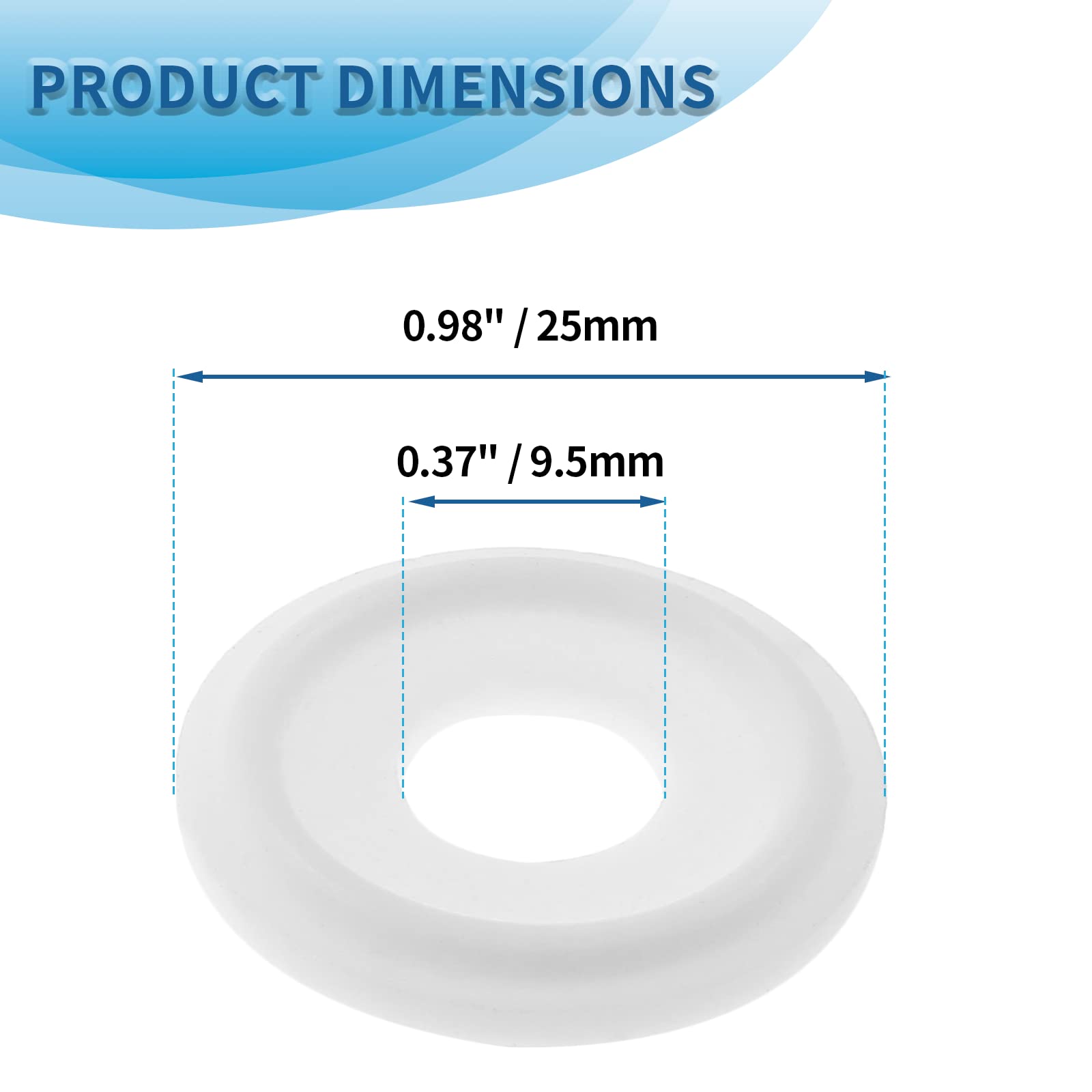 Snapklik.com : 10Pcs 1/2" Tri Clamp Gasket, Sanitary Standard PTFE Tri ...