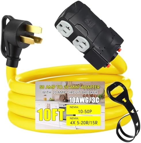 Amazon.com: Lingvee 220 to 110 Adapter Compatible with NEMA 10-50P to ...