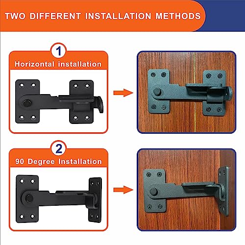 VANROUG Flip Latch Lock,90 Degre Heavy Duty Gate Latch with Padlock ...