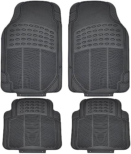 4 Piece Rubber Car Mats Heavy Duty Waterproof Rubber Car Mats Set ...