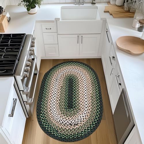 Amazon.com: KEMA Jute Braided Rug Oval, Natural Handmade Oval Boho Area ...