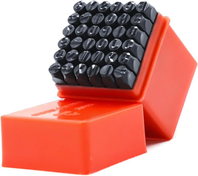 Amazon.com: Goodcrafter Letter & Number Stamp Punch Set, 36PC 1/4 inch ...