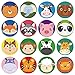 Amazon.com: 600 PCS Land Animal Roll of Stickers for Kids 16 Designs ...